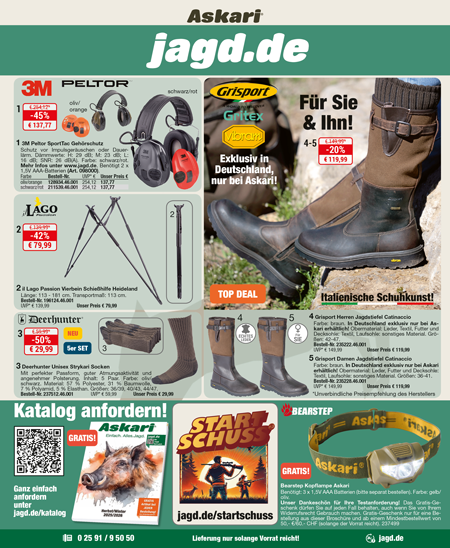 Gratis Angelkatalog / Jagdkatalog - Askari Jagdsport